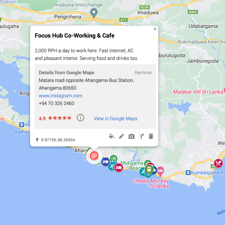 All the best spots in Sri Lanka, on a Google Map! 2023 Travel Guide